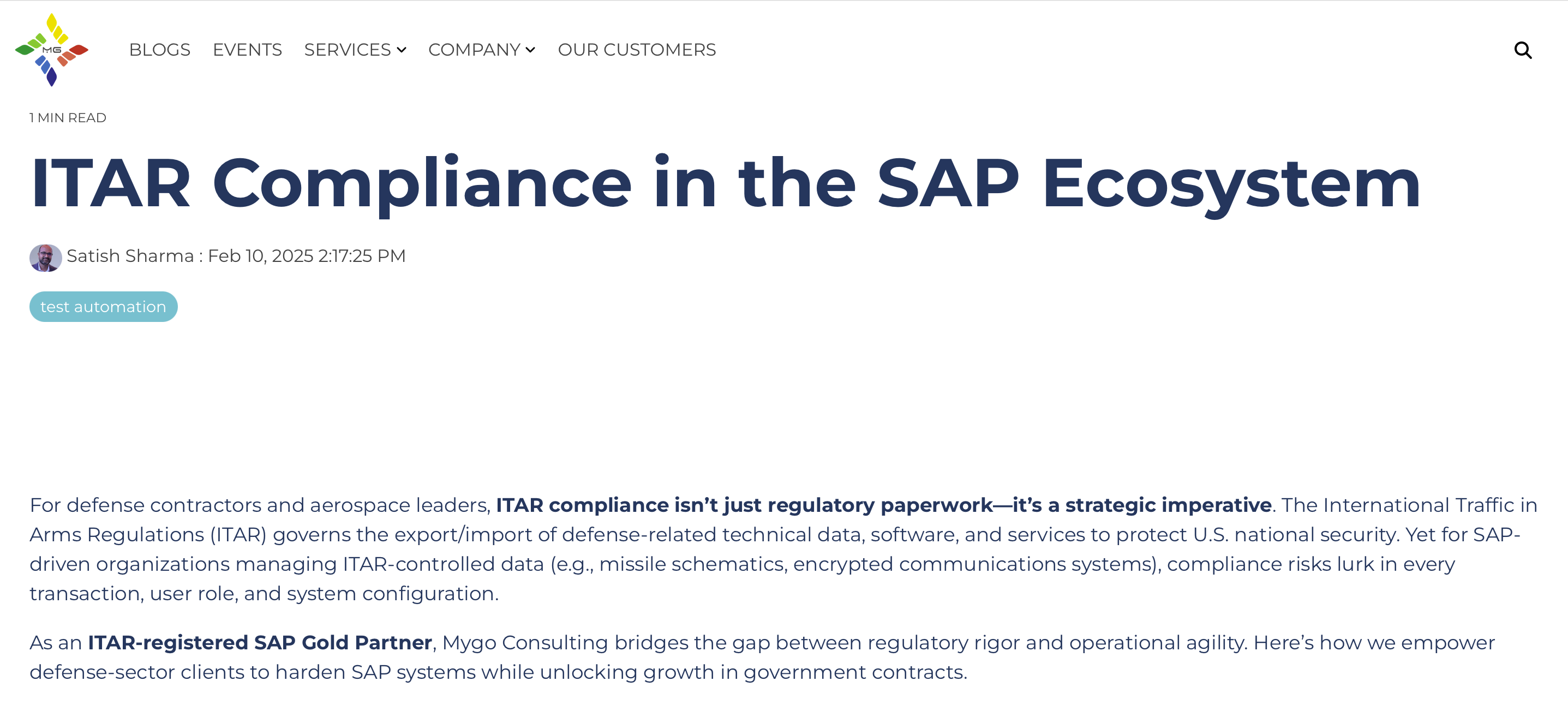 Itar Compliance In The Sap Ecosystem